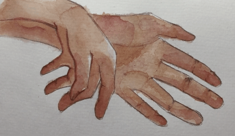 Hände malen lernen: Schritt-für-Schritt Anleitung in Aquarell