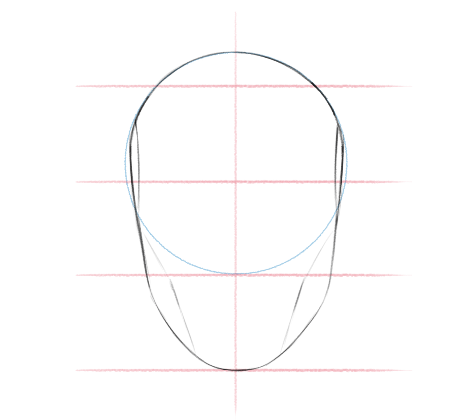 Gesicht zeichnen lernen - 9 Schritte für ein proportionals Gesicht